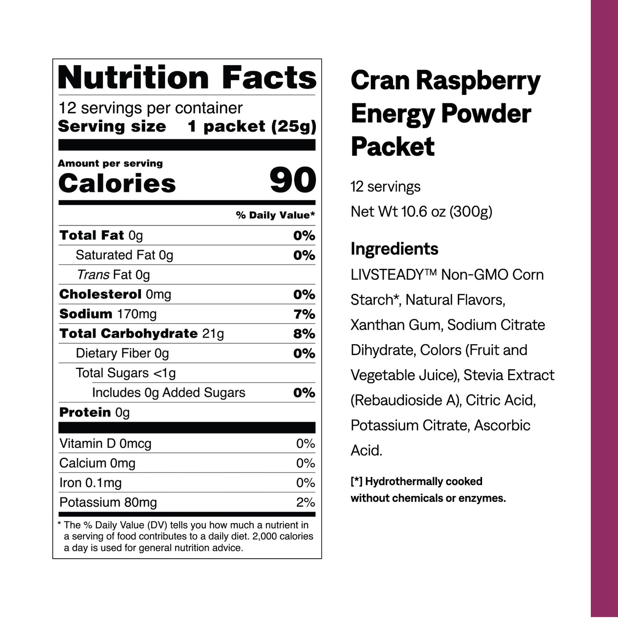 Cran Raz Energy Powder Packets | UCAN