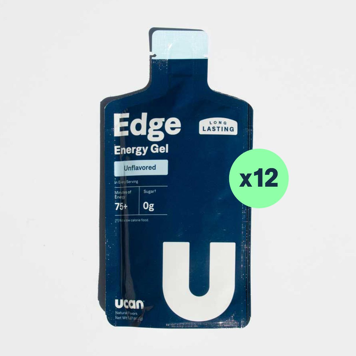 Unflavored Edge Energy Gel | No Sugar Running Gels | UCAN