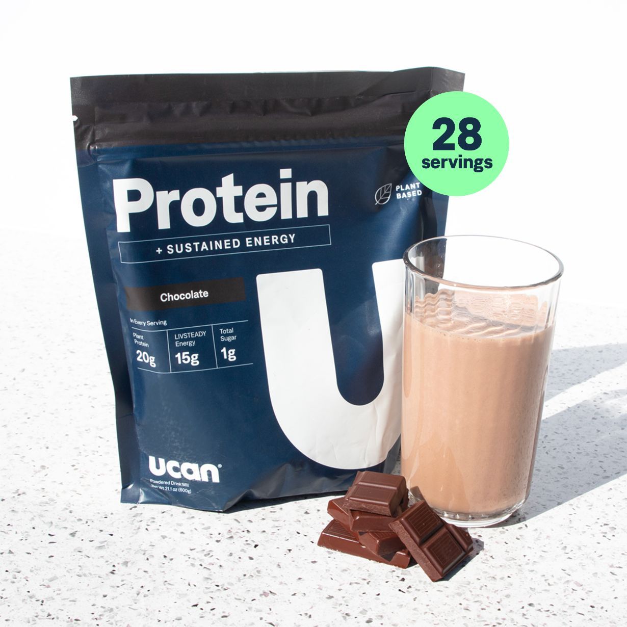 Chocolate Energy + Protein Powder | Plant Protein Drink Mix | UCAN
